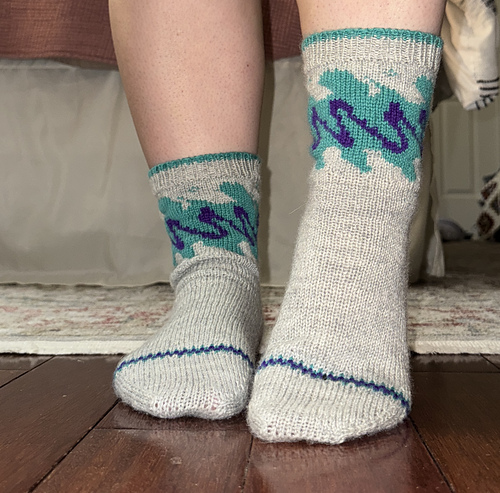 Ravelry: Paint Brush Socks & Cup Cozy pattern by Stephanie Maz