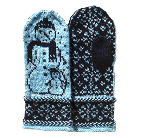 Ravelry: Snowman Mittens pattern by Erica Mount