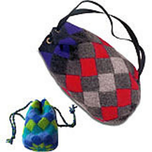 Ravelry: Felted Knapsack / Backpack in Entrelac pattern by Gwen Bortner