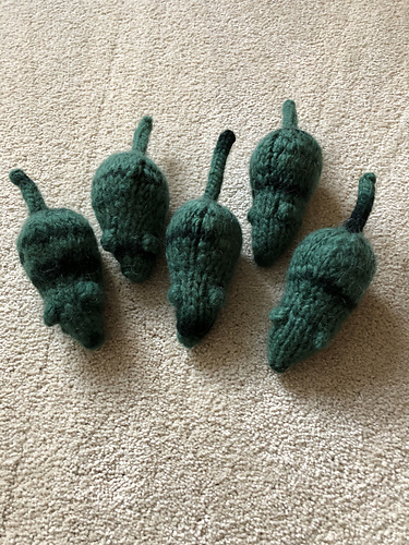 Ravelry: Knit Felted Catnip Mice pattern by Jen Kubeck
