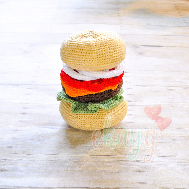 Ravelry: Cheeseburger Stacking Rings pattern by Erin Greene