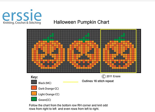 Ravelry: Halloween Pumpkin Chart pattern by Erssie