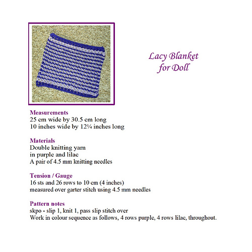 Ravelry: Baby Doll's Bedtime pattern by Esther Kate