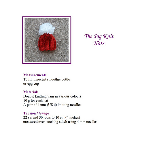 Ravelry: The Big Knit Hat pattern by Esther Kate