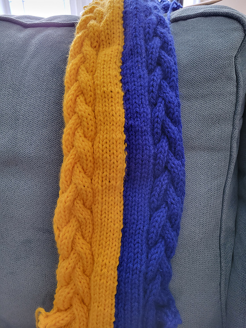 Ravelry: Ukrainian flag scarf pattern by Ethel Khanis