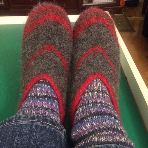 Ravelry: Marsh Felted Slippers pattern by Claudia Olson