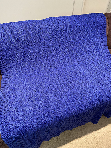 Ravelry: Cable Factor Sampler Throw pattern by Annie Maloney