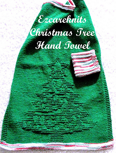 Ravelry: Christmas Tree Hand Towel pattern by Ezcareknits