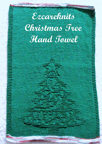 Ravelry: Christmas Tree Hand Towel pattern by Ezcareknits