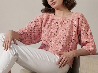 Ravelry: Granny Square crochet top pattern by albadomi