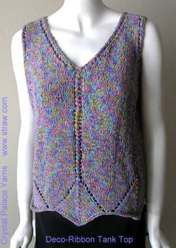 Ravelry: Tank Top Tee in Deco Ribbon pattern by Marla Mutch