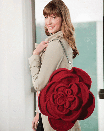 Ravelry: Felted Rose Bag pattern by Maggie Pace