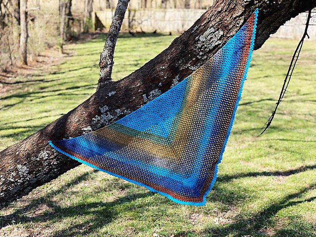 Ravelry: Beginner Crochet Triangle Shawl pattern by Amanda Saladin