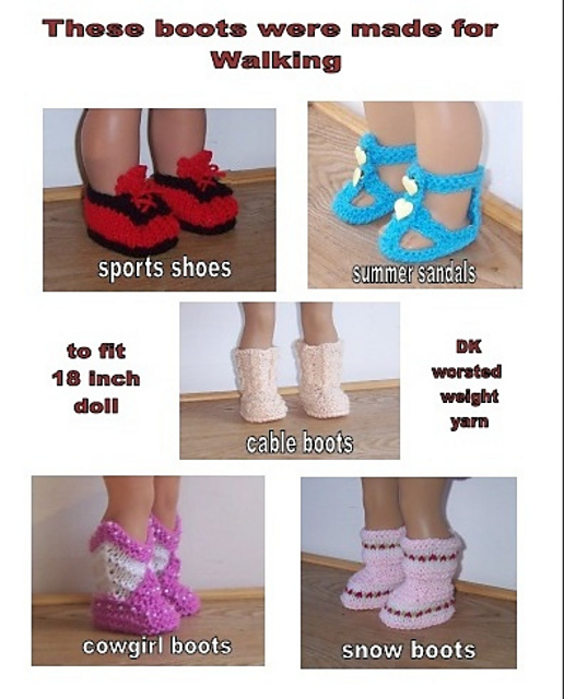 Ravelry: These Boots Are Made For Walking pattern by Sylvia Schofield