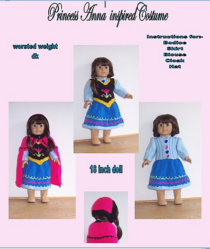 Ravelry: Princess Anna inspired costume pattern by Sylvia Schofield
