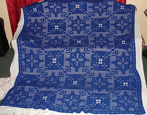 Ravelry: Geometric Filet Afghan pattern by Ferosa Harold