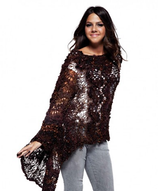 Ravelry: Dazzling Shawl Wrap with Sleeves pattern by Feza Yarns