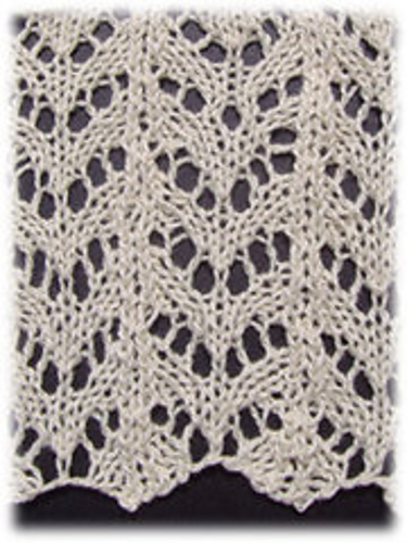 Ravelry: Fancy Edge Design with Hem #10A pattern by Cindy Moore