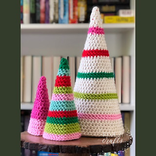 Ravelry: Whimsical Stripes Christmas Tree Set pattern by Caitlin Sink