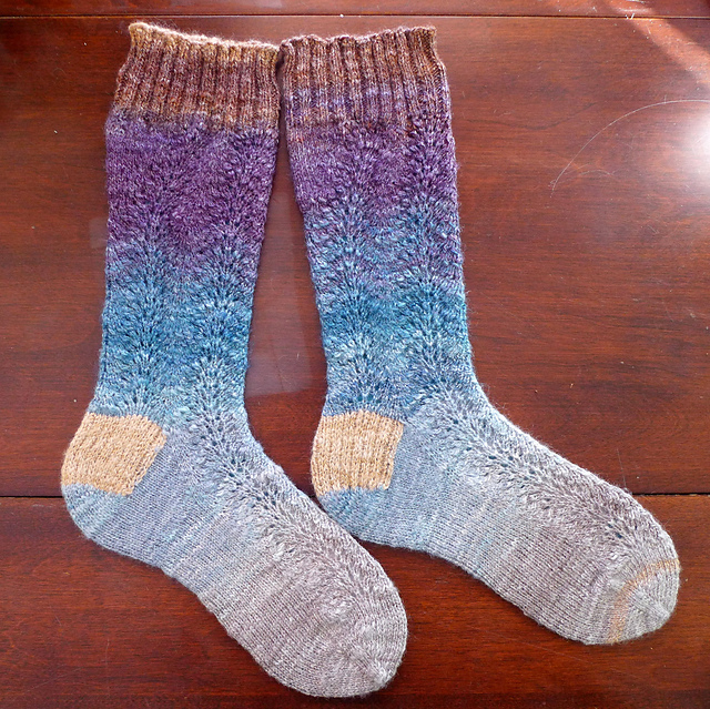 Ravelry: Sunset Sand Dunes Socks pattern by Trish Halliburton