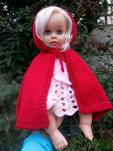 Ravelry: Doll's Red Riding Hood Cloak pattern by Isabel Stratton
