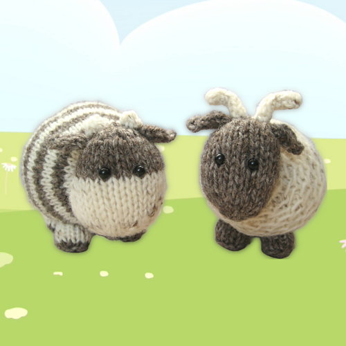 Ravelry: Bramble Goat and Chestnut Cow pattern by Amanda Berry