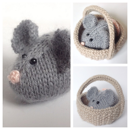 Ravelry: Squeaky Mouse in a basket pattern by Amanda Berry
