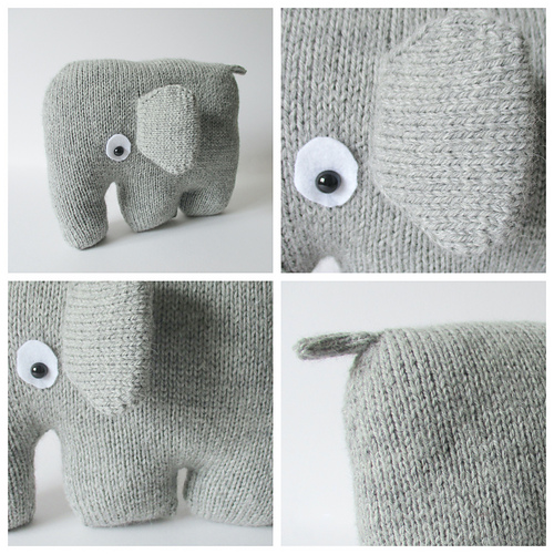 Ravelry: Elephant Cushion pattern by Amanda Berry