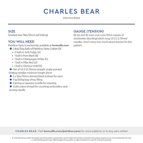 Ravelry: Charles Bear pattern by Amanda Berry