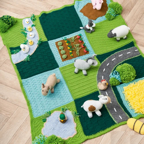 Ravelry: Patchwork Farm Playset pattern by Amanda Berry