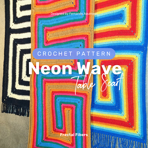 Ravelry: Neon Wave Table Scarf pattern by Fernanda Aquinaga