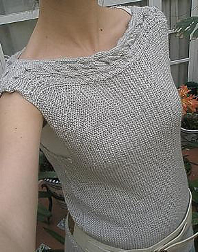 Ravelry: #21 Cabled Twist Top pattern by Jean Suzuki