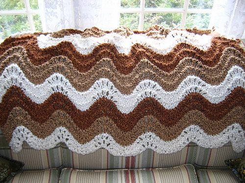 Ravelry: 13. Feather and Fan Afghan pattern by Susan Bates