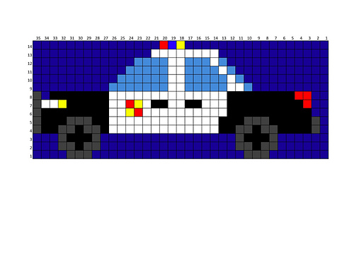 Ravelry: Black and White Police Car Chart v1.0 pattern by Janet Anderson