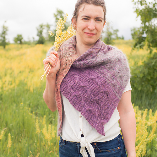 Ravelry: Beloved Roots Fade Shawl pattern by Gabrielle Vézina