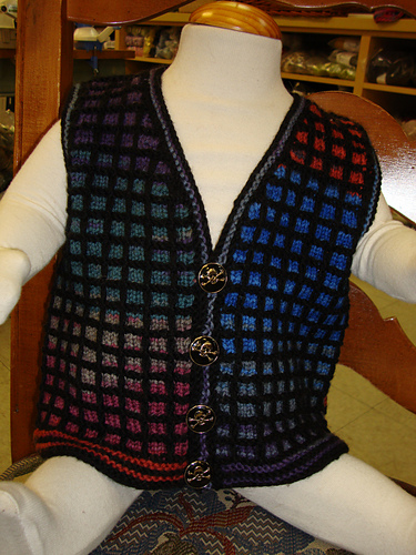 Ravelry: Liberty Stained Glass Child's Vest pattern by Gail Knits