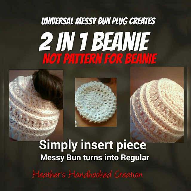 Ravelry: Universal Messy Bun Insert Plug pattern by Heather's ...