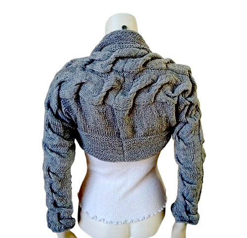 Ravelry: 2D Folded Shrug pattern by Jen Giezen