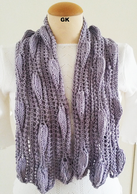 Ravelry: Scarf Leafy Victoria Rose pattern by Jen Giezen