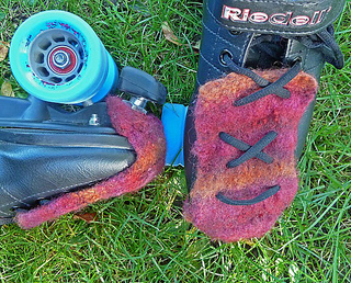 Ravelry: Quad Skates Felted Toe Guard pattern by Helen Lux-Bridges