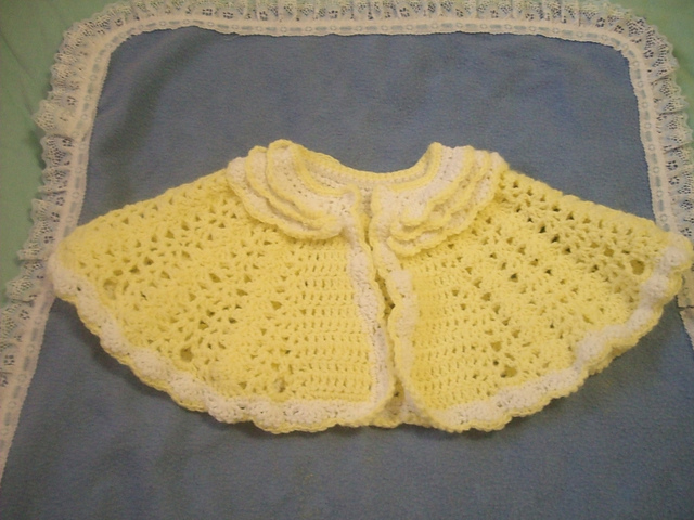 Ravelry: Toddler's Yellow & White Easter Cape pattern by Joan Nicholes