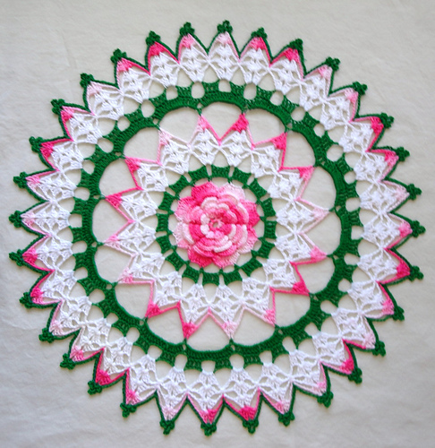 Ravelry: Rhapsody Rose Doily pattern by Elizabeth Ann White