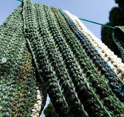 Ravelry: Horizontal Scrap Yarn Scarf pattern by Nikolai Valentin