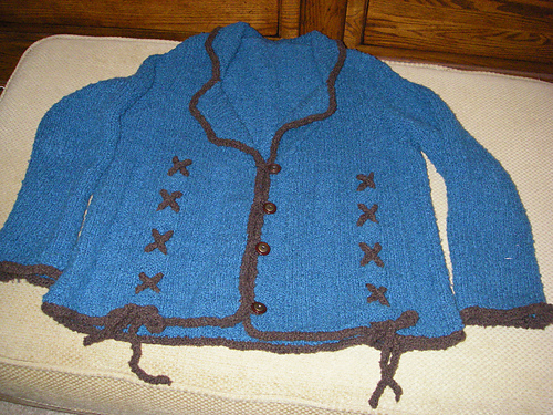 Ravelry: Cable Criss-Cross Tied Jacket pattern by Irina Poludnenko