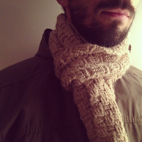 Ravelry: Basketweave scarf for LP pattern by Anne Gosselin