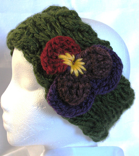 Ravelry: grandgaby's Knitted Headband Pansy