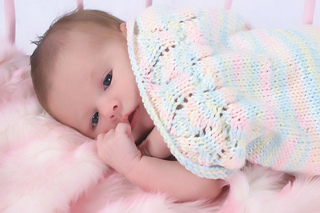 Ravelry: Lacey Baby Swaddling Cocoon pattern by Lu Ann Chaney