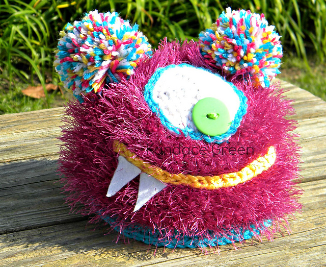 Ravelry: Fuzzy One-Eyed Monster Beanie pattern by Kandace Green