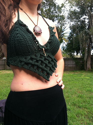 Ravelry: Dragon Scale Halter Top pattern by Earth Tricks