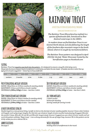 Ravelry: Rainbow Trout pattern by Kelly van Niekerk